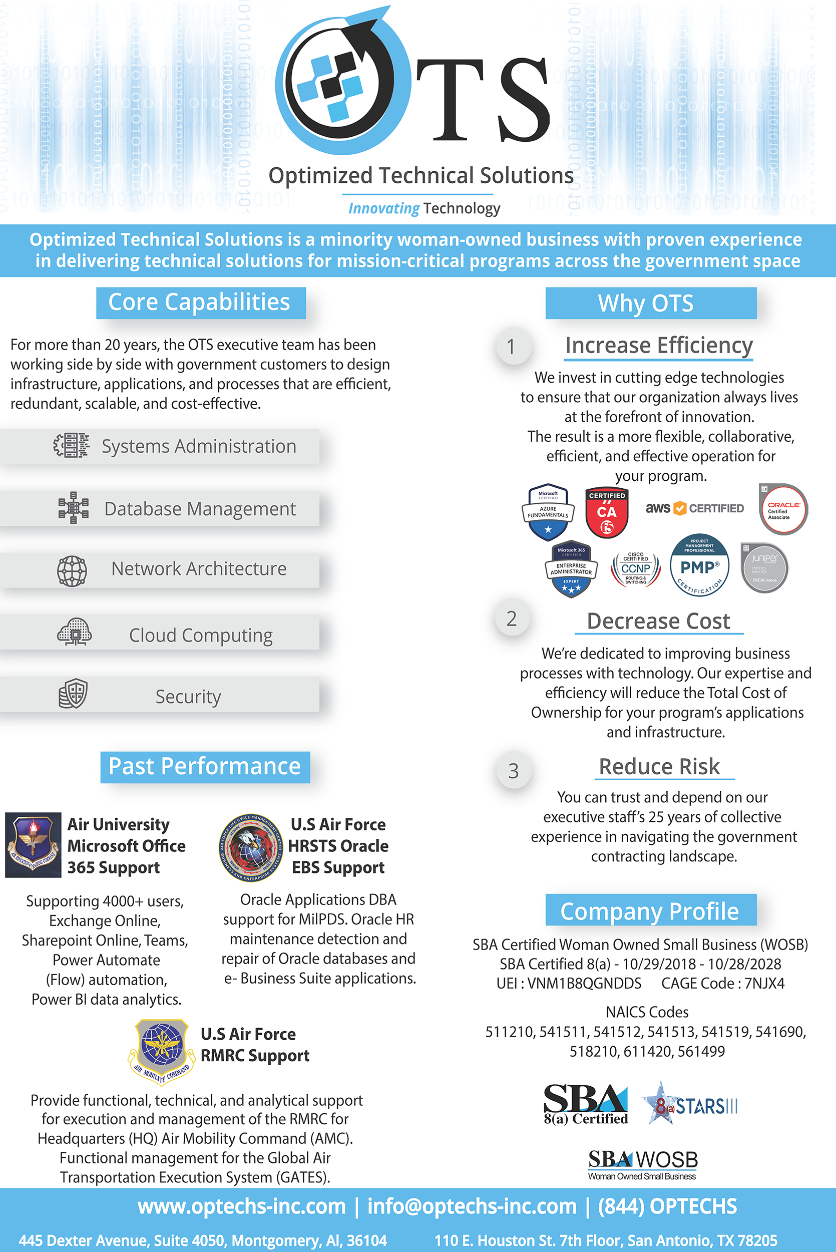 Capability Statement | Optimized Technical Solutions